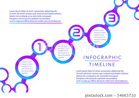 Futuristic Infographic timeline template with 3... - Stock Illustration ...