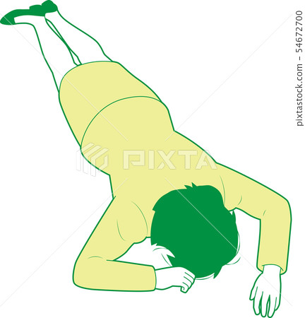 Woman 2 lying down prone - Stock Illustration [54672700] - PIXTA