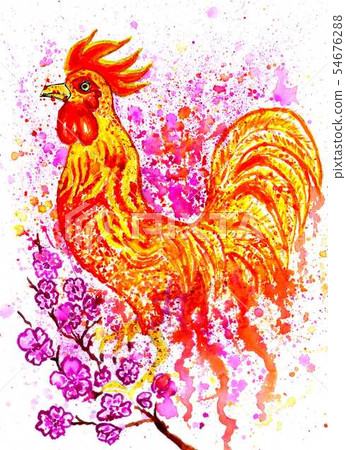 Fancy Rooster Art - Stock Illustration [54676288] - PIXTA