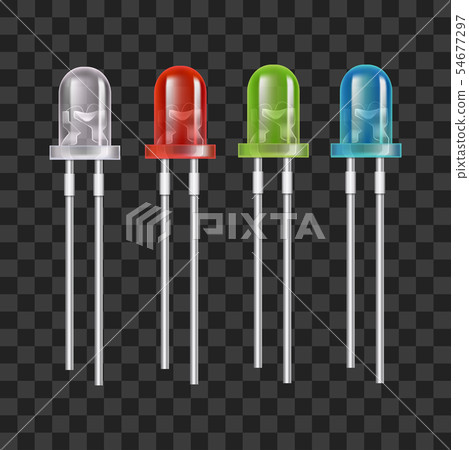 Realistic Detailed 3d LED Light Bulb Set. Vector - Stock Illustration ...