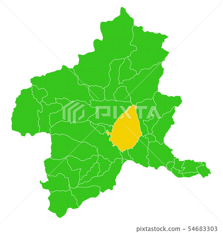 Gunma prefecture and Maebashi map - Stock Illustration [54683303] - PIXTA