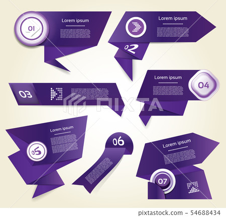 Set of blue-violet vector progress, version, step - Stock Illustration ...
