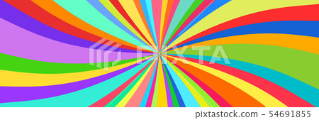 Colorful Rays, Kaleidoscope Banner - Stock Illustration [54691855] - PIXTA