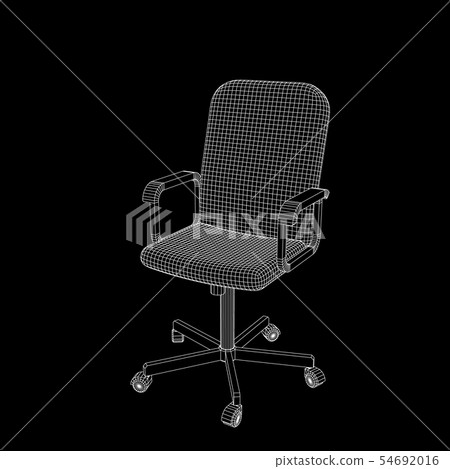 Office chair wireframe. Vector outline - Stock Illustration [54692016 ...