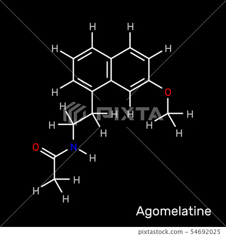 Agomelatine, antidepressant drug structural - Stock Illustration ...
