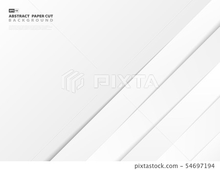 Abstract gradient white paper cut lines shape - Stock Illustration ...