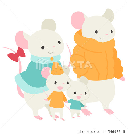 Family of four mice - Stock Illustration [54698246] - PIXTA