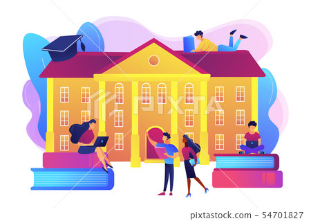 College campus concept vector illustration - Stock Illustration ...