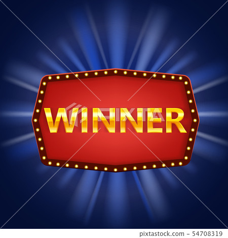 Winner retro frame label banner template. Win... - Stock Illustration ...