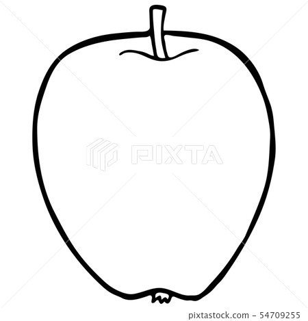 Outline fruit apple. - Stock Illustration [54709255] - PIXTA