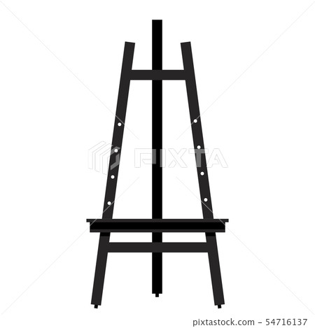 Illustration of white wood easel _ drawing... - Stock Illustration ...
