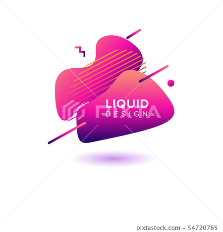 Color abstract liquid shape, fluid color overlap - Stock Illustration ...