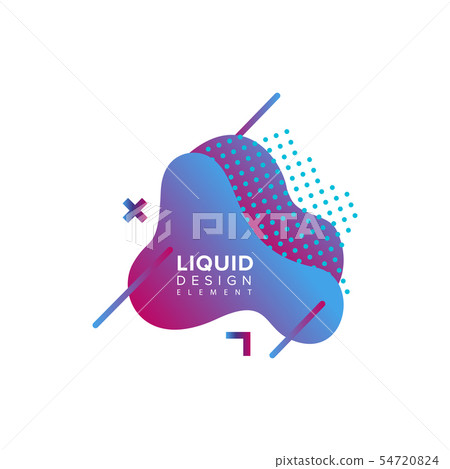 Color abstract liquid shape, fluid color overlap - Stock Illustration ...