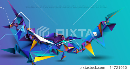 Vector Abstract 3D Geometric, Polygon background - Stock Illustration ...