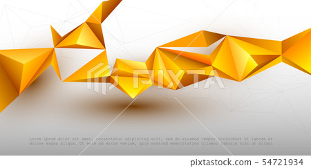 Vector Abstract 3D Geometric, Polygon background - Stock Illustration ...