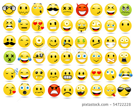 Smile icons set vector illustration - Stock Illustration [54722228] - PIXTA
