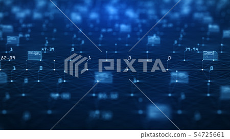 Big data visualization concept. Machine learning - Stock Illustration ...