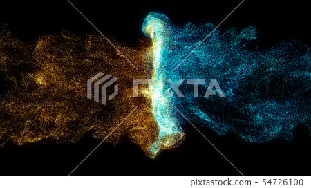 Colorful abstract of particles explosion. - Stock Illustration ...
