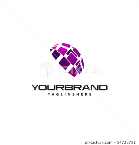 business logo semicircle vector sign - Stock Illustration [54726781 ...
