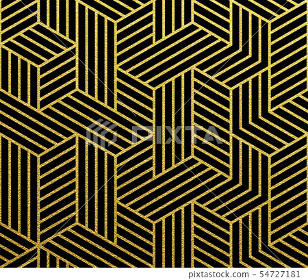 Abstract geometric gold pattern vector background - Stock Illustration ...
