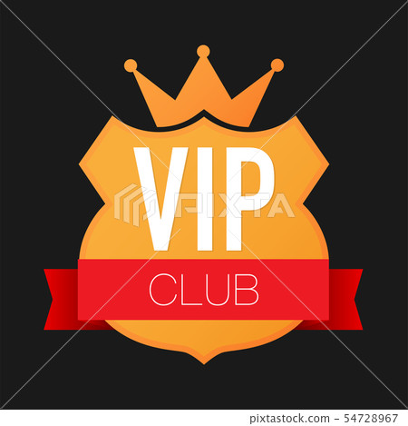 Vip club label on Black background. Vector - Stock Illustration ...