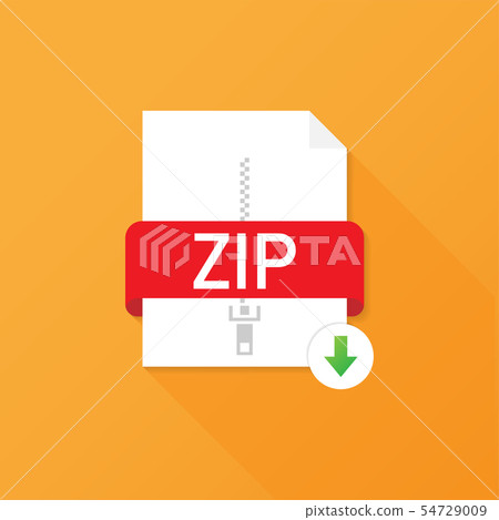 Download ZIP button. Downloading document concept. - Stock Illustration ...