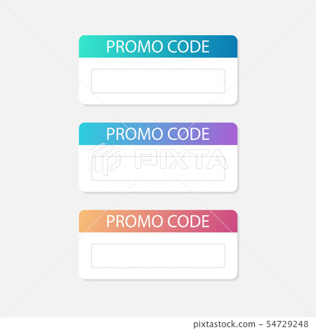 Promo code card. Discount on the banner. Discount - Stock Illustration ...