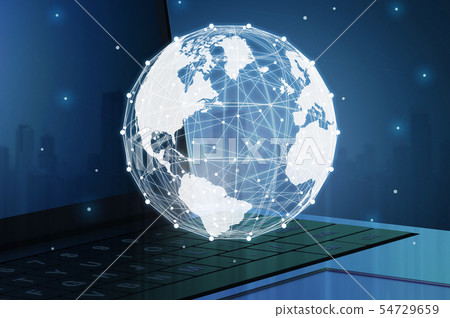 World connection graphic - Stock Illustration [54729659] - PIXTA