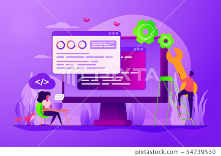 Back end development concept vector illustration - Stock Illustration ...