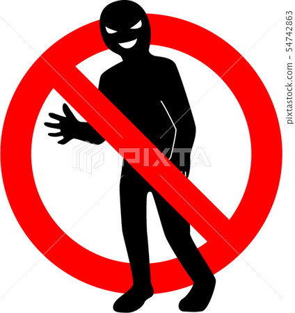 Suspicious person road sign wind - Stock Illustration [54742863] - PIXTA