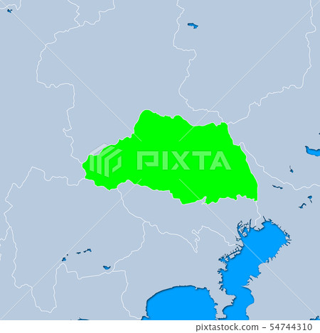 Saitama Prefecture Map - Stock Illustration [54744310] - PIXTA