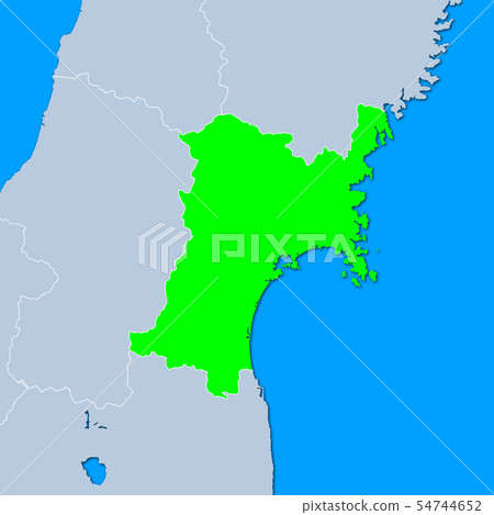 Miyagi Prefecture Map - Stock Illustration [54744652] - PIXTA