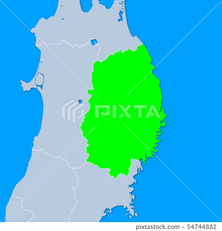 Iwate Prefecture Map - Stock Illustration [54744882] - PIXTA