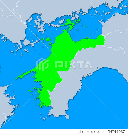Ehime Prefecture Map - Stock Illustration [54744987] - PIXTA