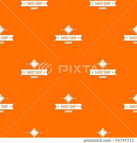 Candy shop pattern vector orange - Stock Illustration [54747713] - PIXTA