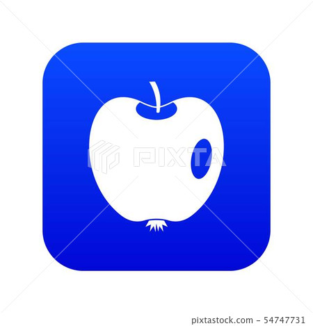 Apple icon digital blue - Stock Illustration [54747731] - PIXTA