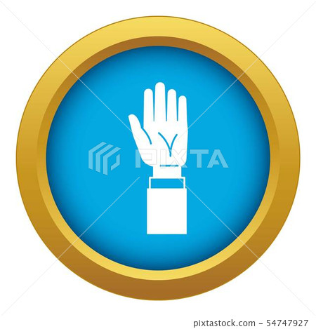 Hands up icon blue vector isolated - Stock Illustration [54747927] - PIXTA