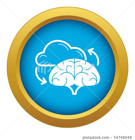 Brain icon blue vector isolated - Stock Illustration [54748048] - PIXTA