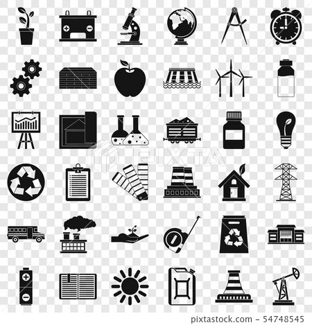 Big company icons set, simple style - Stock Illustration [54748545] - PIXTA
