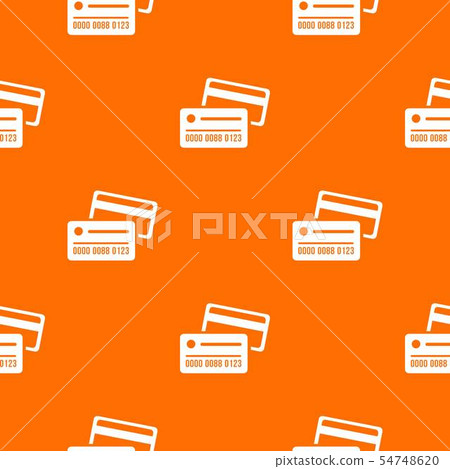 Credit card pattern vector orange - Stock Illustration [54748620] - PIXTA