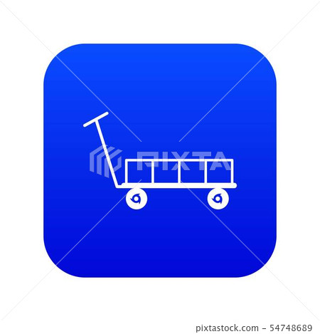 Big trolley icon blue vector - Stock Illustration [54748689] - PIXTA