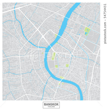 Bangkok city vector map , Thailand - Stock Illustration [54754431] - PIXTA