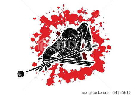 Snooker player action cartoon graphic vector - Stock Illustration ...