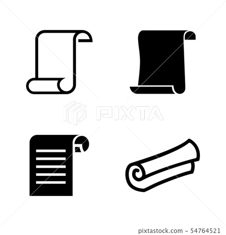 Paper. Simple Related Vector Icons - Stock Illustration [54764521] - PIXTA