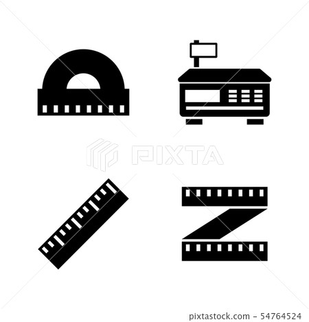 Measuring Instrument. Simple Related Vector Icons - Stock Illustration ...