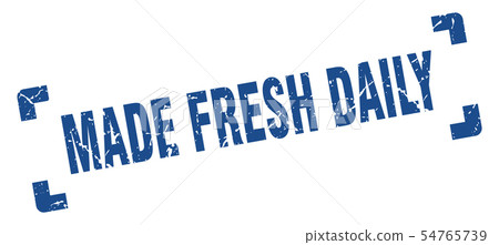 made fresh daily stamp. made fresh daily square - Stock Illustration ...