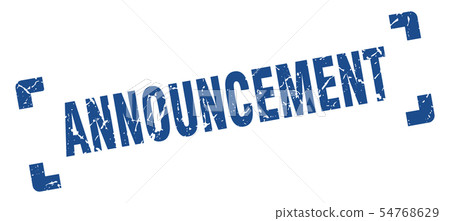 announcement stamp. announcement square grunge - Stock Illustration ...