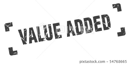 value added stamp. value added square grunge sign. - Stock Illustration ...
