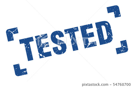 tested stamp. tested square grunge sign. tested - Stock Illustration ...