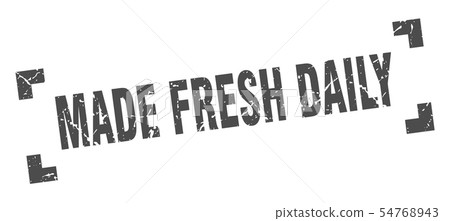 made fresh daily stamp. made fresh daily square - Stock Illustration ...